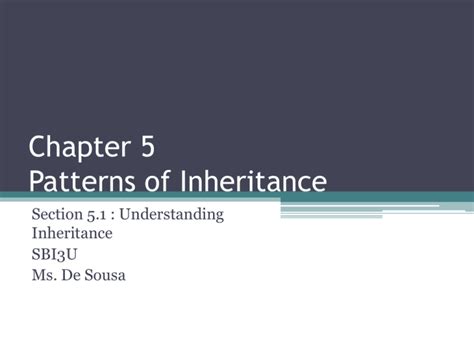 patterns of inheritance mendel s laws