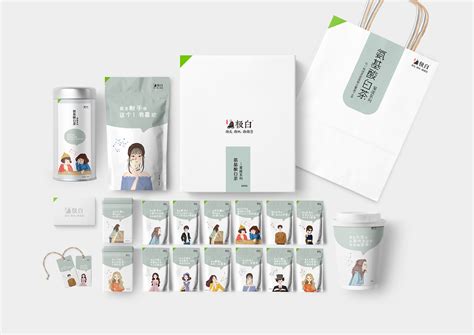 小极白氨基酸白茶包装系列设计倔强如我 站酷zcool