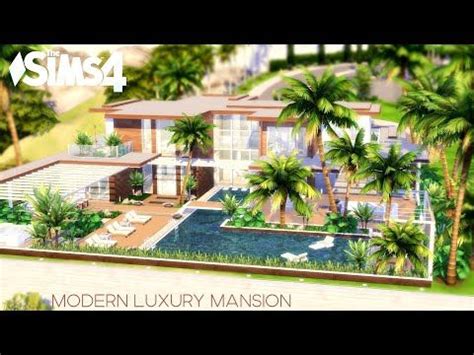 THE SIMS Modern Luxury Mansion NO CC Stop Motion Mansions Luxury Sims Sims