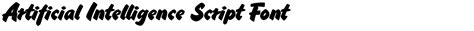 Artificial Intelligence Script Font