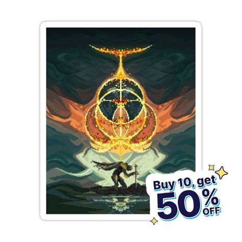 Elden Ring Inspired Pixel Art Sticker For Sale By Alice Too Cool
