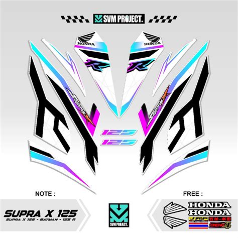 Striping SUPRA X 125 MOTIF X20 STICKER SUPRA BATMAN 125 2008 2013