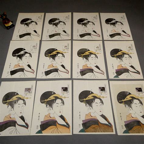 ⑤国粹浮世繪傑作集 喜多川歌麿『白雲母摺・湯上り美人の図』 手摺木版画 美人画 浮世絵の落札情報詳細 Yahoo オークション落札価格検索 オークフリー