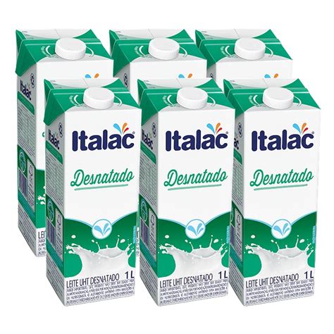 Kit Unidades Leite Uht Desnatado L Italac No Shoptime