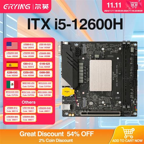 Erying M Itx Diy Desktop Motherboard With Onboard Core Cpu Kit I5