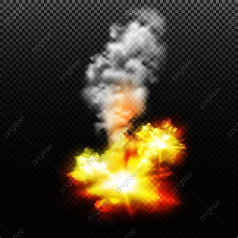 Realistic Explosion Vector Hd Images Bright Explosion Design On
