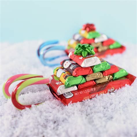 Candy Cane Sleigh With Candy Bars Christmas Candy Cane Sleigh How To