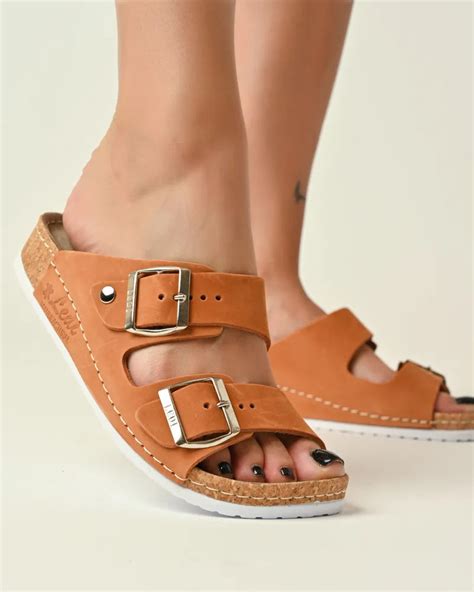 Anatomske Kožne Papuče 92 Kamel