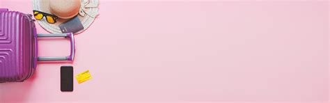핑크 배경에 여름 컬렉션신용 카드와 가방에서 여름 여행 컨셉 웹 배너 크기입니다 신용 카드에 대한 스톡 사진 및 기타 이미지