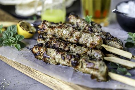 Greek Souvlaki Pork With Ladolemono Craft Beering Street Food