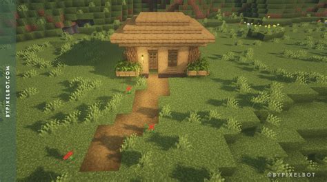 How To Build Basic Oak Starter House In Minecraft — Bypixelbot