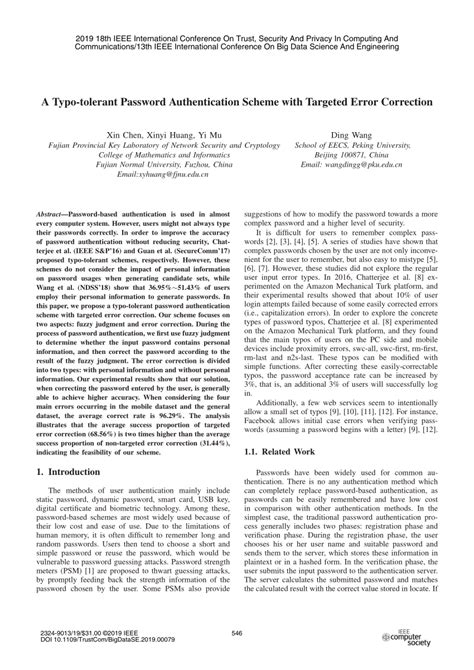 Pdf A Typo Tolerant Password Authentication Scheme With Targeted