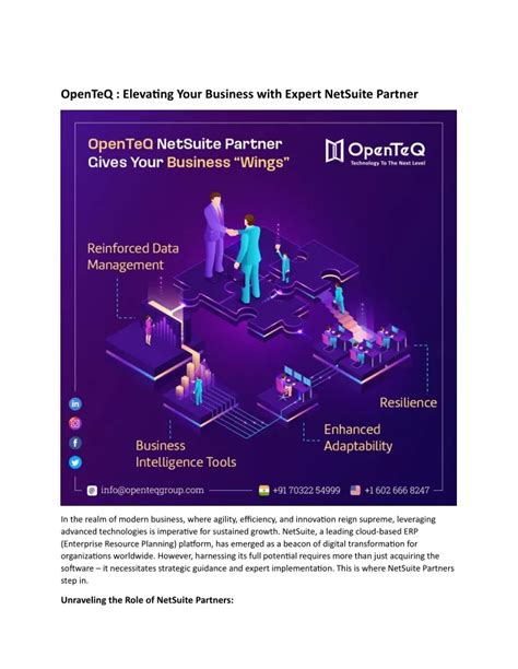 PPT OpenTeQ Elevating Your Business With Expert NetSuite Partner PowerPoint Presentation