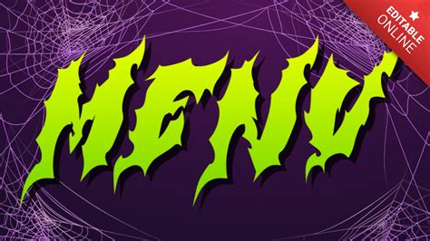 Menu Halloween Font Text Effect Generator