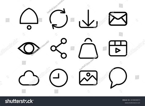 Set Basic Web Applications Icon Design Stock Vector Royalty Free 2230658473 Shutterstock