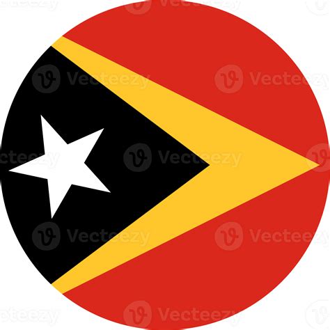 Timor Leste Flag Round Icon 49770071 Png