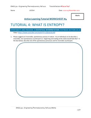 ENGG 311 Tutorial 6 Completed ENGG 311 T 6 3 1 G 1 1 3 T 3 Studocu