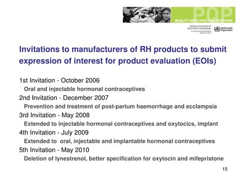 Ppt Part 1 Overview Of The Who Un Prequalification Programme