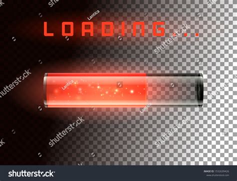 Transparent Red Loading Bar Shine Vector Stock Vector Royalty Free 1532639426