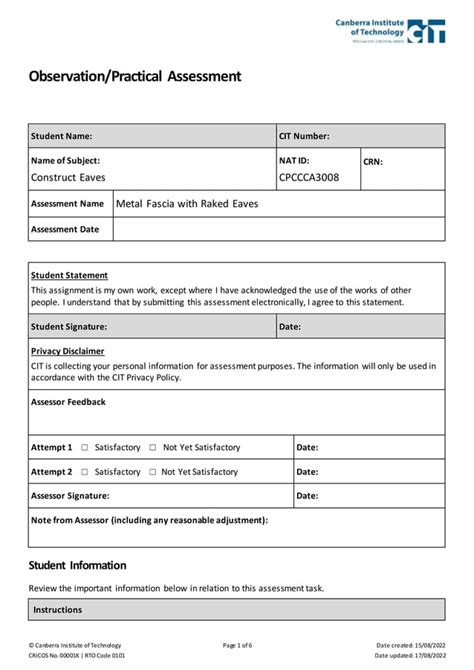Practical Assessment Construct Eaves Raked Eaves Pdf