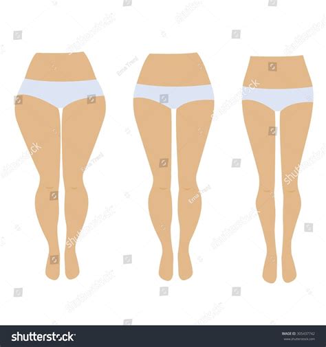 Illustration Fat Slim Thin Womans Hip Stock Vector Royalty Free