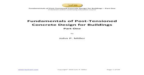 Pdf Fundamentals Of Post Tensioned Concrete Design For Buildings