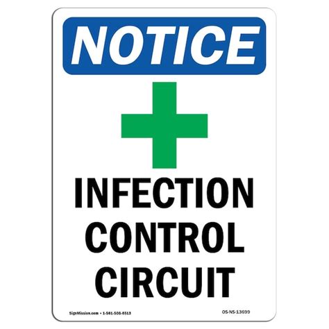 Signmission Safety Sign Osha Notice 14 Height Infection Control Kit