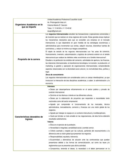Triptico Negocios Internacionales Pdf Negocios Internacionales