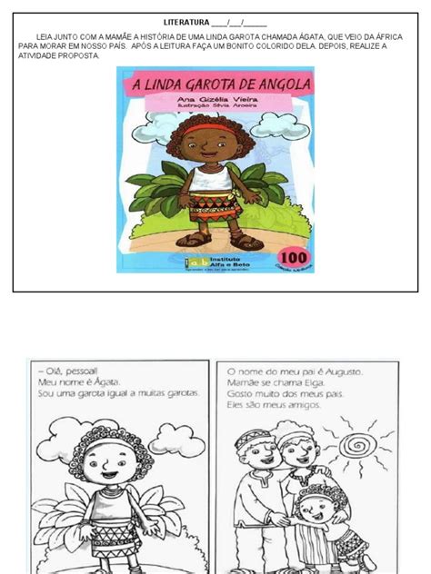 Atividade Literaria A Linda Garota De Angola 1º Ano Pdf