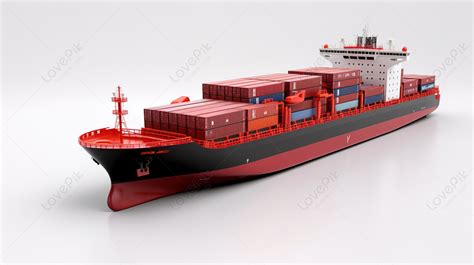 고립된 화물 컨테이너 선박의 3d 렌더링 고립 배경 물류 배송 배경 트럭 배경 이미지 Hd 고립 물류 배송 트럭 배경