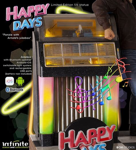 Buy Happy Days Fonzie With Jukebox Statue 30 Cm 16 Old And Rare Re