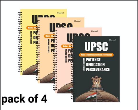 Rlanyard Upsc Mains Answer Writing Booklet A4 Notebook 70 Gsm With Premium Quality 800 Pages