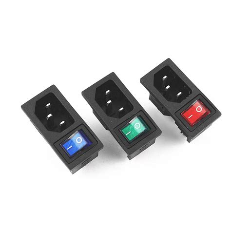 1pcs 15a 250v Iec320 C14 3 Pin Fused Power Socket Grandado