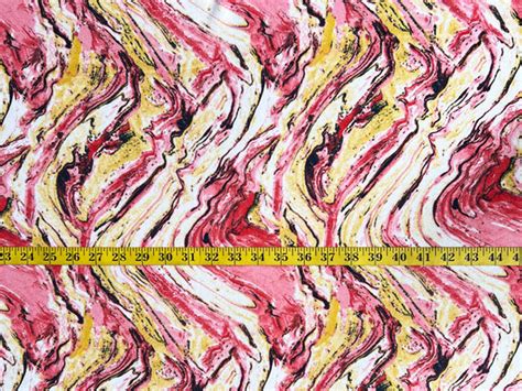 Abstract Print Polyester Crepe Fabric Fabric