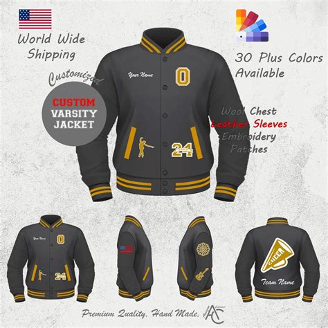 Custom Varsity Jacket Letterman Personalised School Team Jacket With