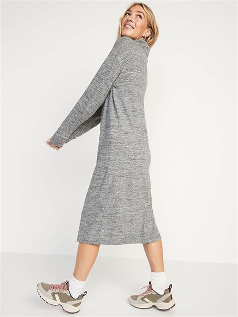 Long Sleeve Turtleneck Midi Sweater Shift Dress Old Navy