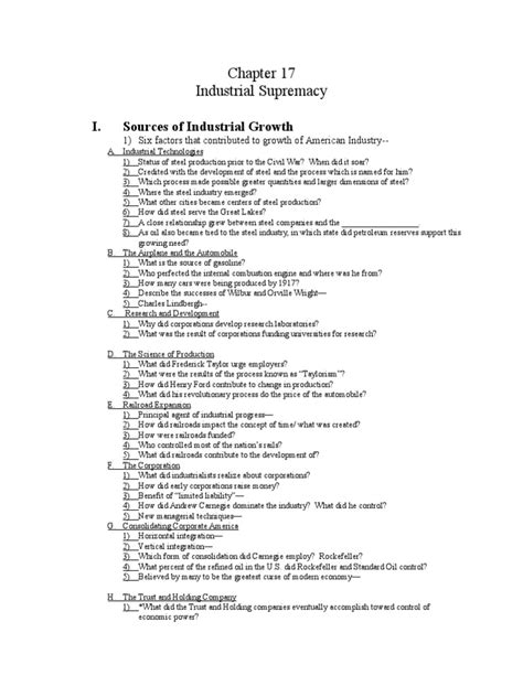 Apush Chapter 17 Outline American Federation Of Labor Andrew Carnegie