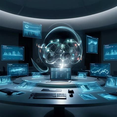 Modern Office And Cloud Computing Concept Software As A Service Erp