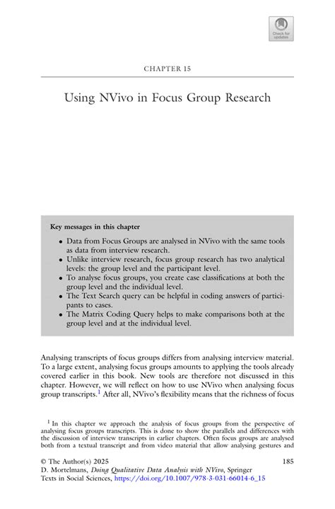 (PDF) Using NVivo in Focus Group Research