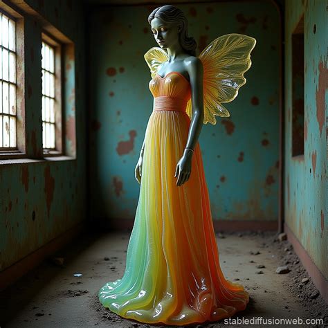 Abandoned Glass Statue In Reactor Stable Diffusion Online