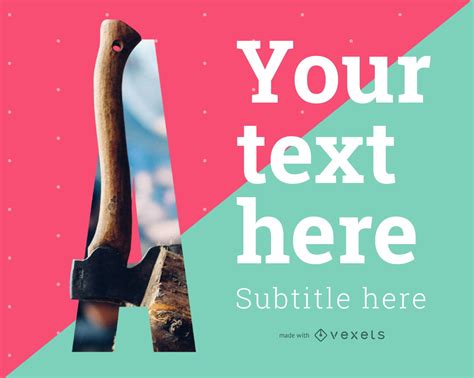 Creative Axe Banner Maker Vector Download