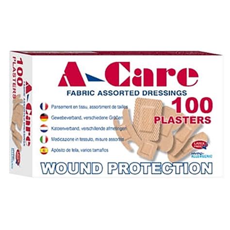 Fabric Assorted Plasters 100 Acopia