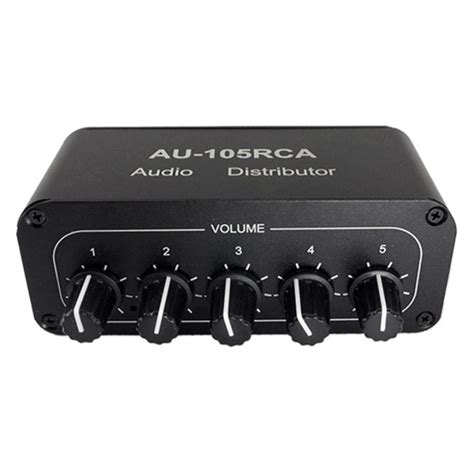 5ch audio distributor stereo audio mixer 1 input 5 output rca splitter