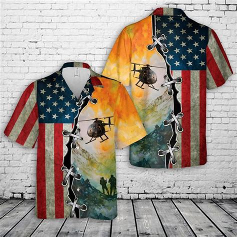 Us Army Md Helicopters Mh 6 Little Bird Hawaiian Shirt T Shirts Low Price
