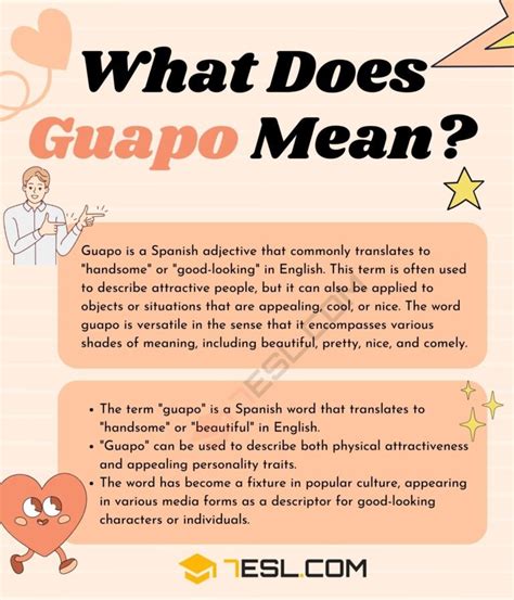 Guapo Meaning Origin And Examples • 7esl