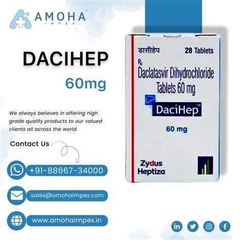 Dacihep 60 Mg Tablet At Rs 2600bottle Beacon Antiviral Drugs In Surat Id 25834374073