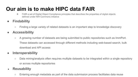 Standardization Of The Hipc Data Templates The Story So Far Ppt