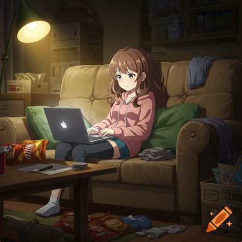 Anime Girl In Messy Room Cozy Chaos Vibes