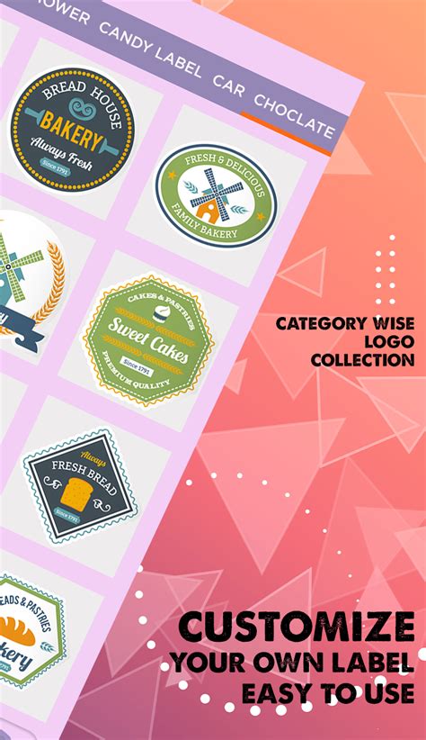 Android 용 Label Maker Logos Stickers 다운로드