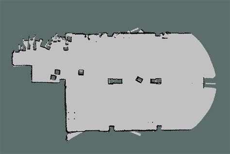 a map of the laboratory created by the exploration algorithm the
